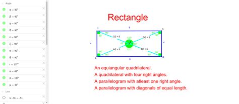 Rectangle Geogebra