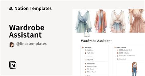 Wardrobe Assistant Template By Lina Notion Marketplace Wardrobe Assistant Template By Lina Notion Marketplace