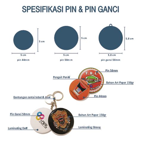 Pin 58 Mm Tops Print