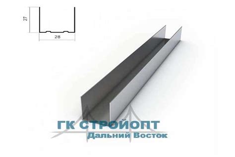 Купить НАПРАВЛЯЮЩИЙ ПОТОЛОЧНЫЙ (ПНП) 28*27ММ - СтройОпт Металл