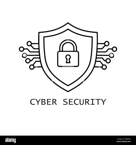 Digital Security Protection Network Security Shield With Lock Stock Vector Image And Art Alamy