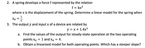 Solved A Spring Develops A Force F Represented By The Chegg Com