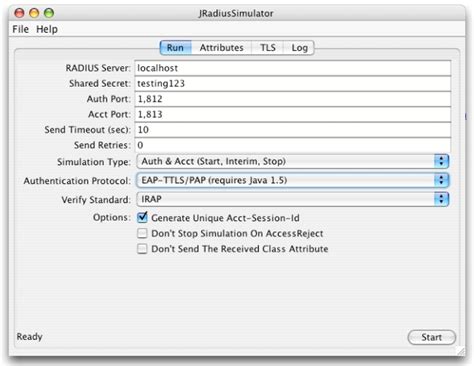 JRadius Simulator