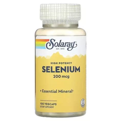 High Potency Selenium 200 Mcg Tablets 100 Capsules Essential Mineral Solaray 29 48 Picclick Au