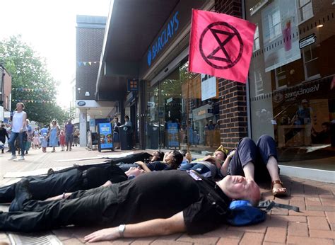Kings Lynn Campaigners Stage Fossil Bank Protest