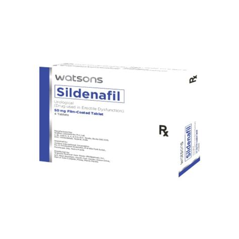 Watsons Generics Watsons Generics Sildenafil 50mg 1 Film Coated Tablet [prescription Required
