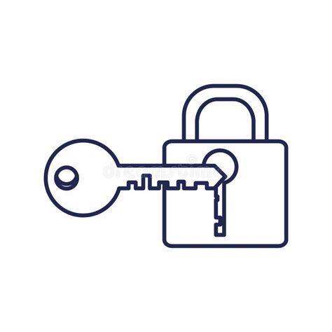 Safe Secure Padlock With Key Stock Vector Illustration Of Secure Defence 141688606