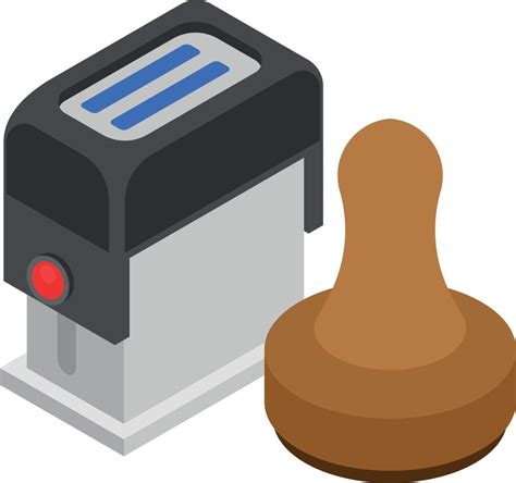 Stamp And Seal 3D Vector Image Isolated On Transparent Background