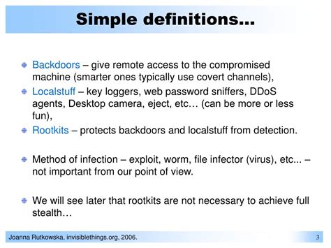 PPT Rootkit Hunting Vs Compromise Detection PowerPoint Presentation ID