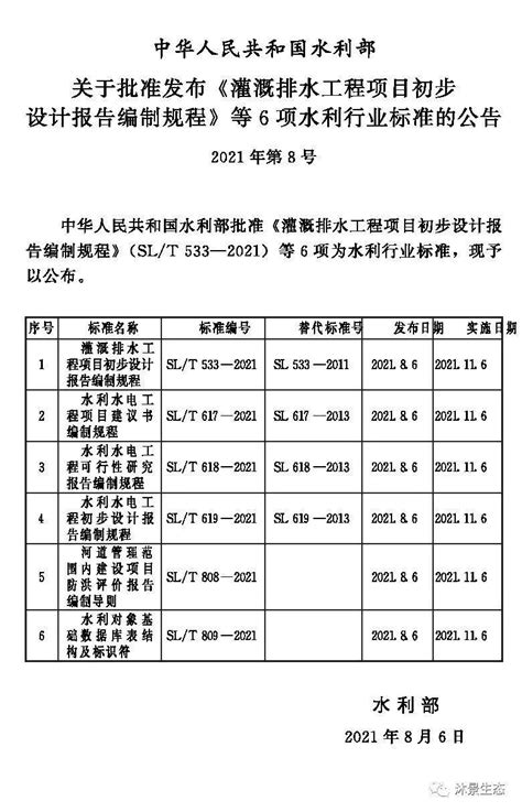 水利水电工程初步设计报告编制规程SL T619 2021 土木在线