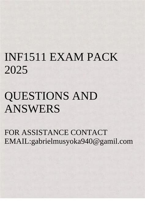 Inf1511 Exam Pack 2025visual Programming I Visual Programming I Stuvia Sa