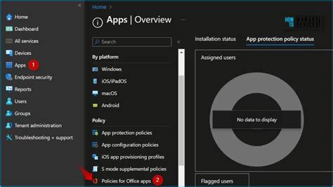 Configure Office App Policy In Intune HTMD Blog