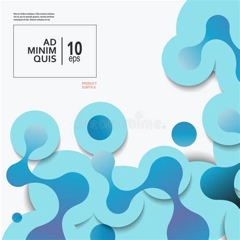 Vector Abstract Background With Connect Circles And Circles Shadows Stock Illustration