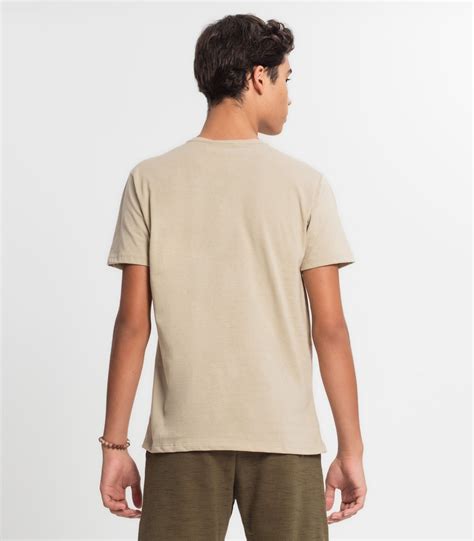 Camiseta Juvenil Masculina Em Meia Malha Minty Bege Privalia