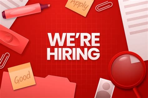 Premium Vector Gradient Hiring Background