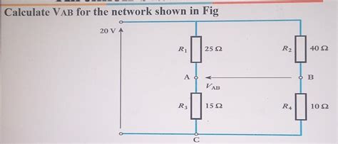 Solved Calculate VAB For The Network Shown In Fig Chegg