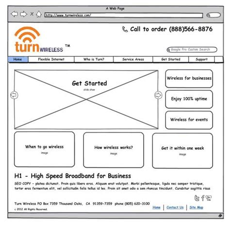 The Web Page For An Internet Company