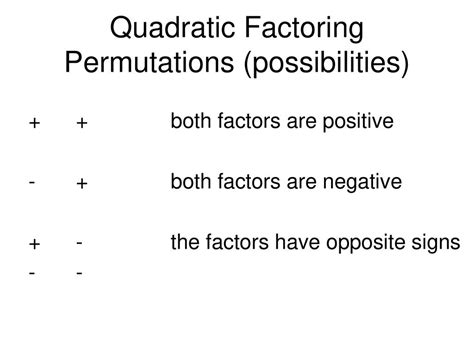 26 Factoring Simple Quadratics Ppt Download