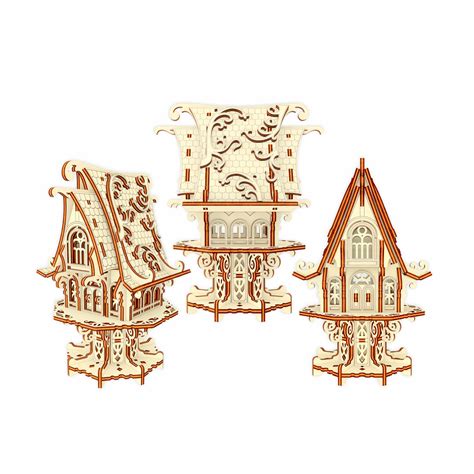 Garden Elf House With Optional Stake For Flower Pot Glowforge Shop
