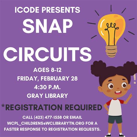 Icode Snap Circuits Washington County Public Library