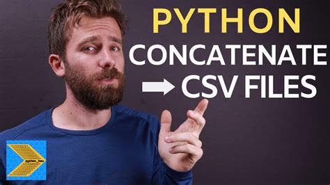 How To Concatenate Multiple Csv Files In One Single Csv With Python