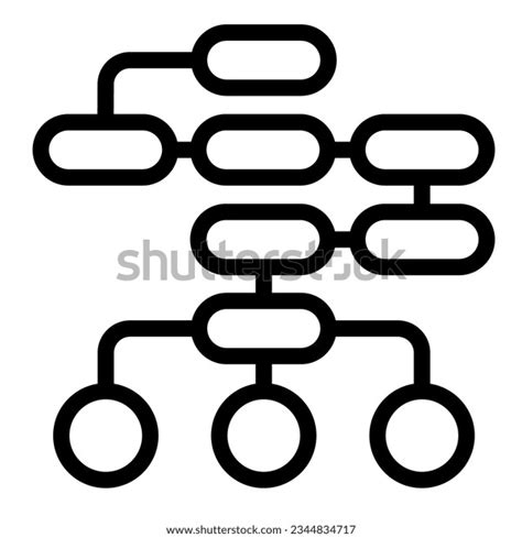 diagram logic sequence interactions algorithm line stock vector