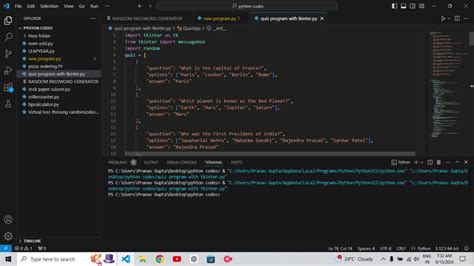 My New Quiz Project With Tkinter Pranav Gupta Posted On The Topic