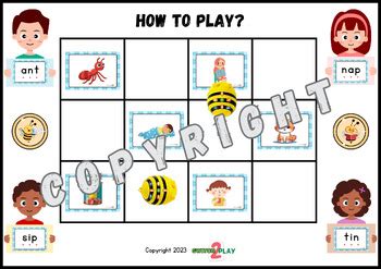 Bee Bot CVC Matching Game S A T I P N By Switch Play TPT