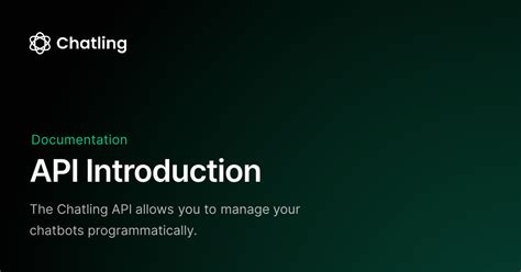 Api Introduction Chatling Documentation