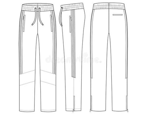 Trouser Pant Design Template And Technical Fashion Boys Tricot Track