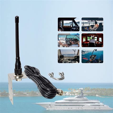Uayesok Vhf Marine Antenna 159v Stubby Boat Antenna Pl259 Connector W