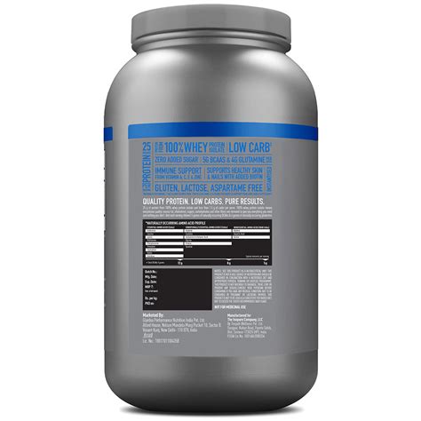100 Whey Protein Isolate With Less Than 15 Grams Carbs At Best Price