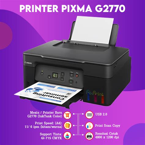 Jual Fixprint Printer Inktank G2770 Multifunctions Print Scan Copy All