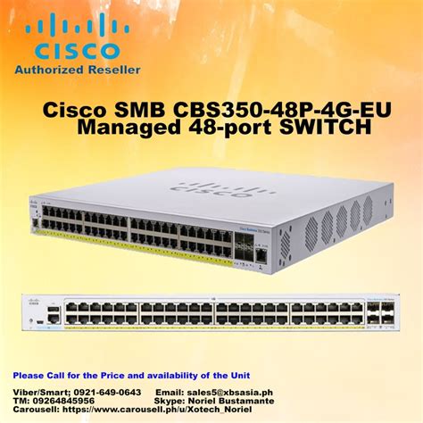 Cisco SMB CBS350 48P 4G EU CBS350 Managed 48 Port GE PoE 370W 4x1G SFP Computers Tech