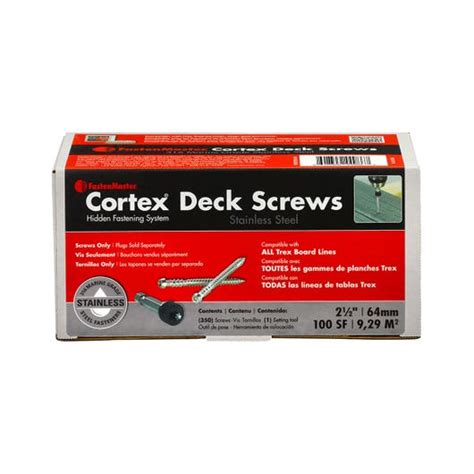 316 Marine Grade Stainless Steel Cortex Deck Screws By Fastenmaster