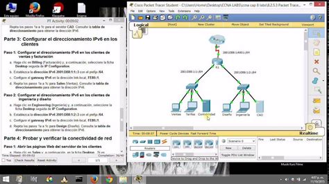 8 2 5 3 packet tracer configuring ipv6 addressing youtube