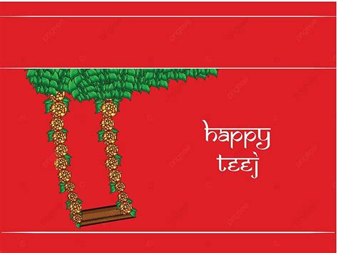 Indian Festival Teej Background Banner Occasion Karwa Vector Banner