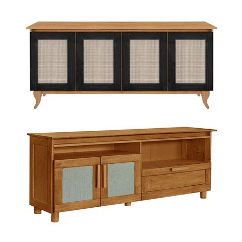 Kit Rustico Moderno Buffet Aparador Deltan P E Rack Para Tv Madeira