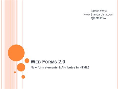 Html5 Web Forms Ppt