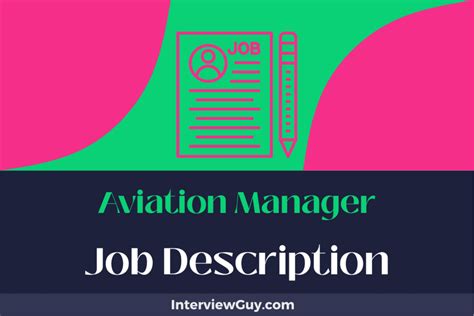 Aviation Manager Job Description [updated For 2026]