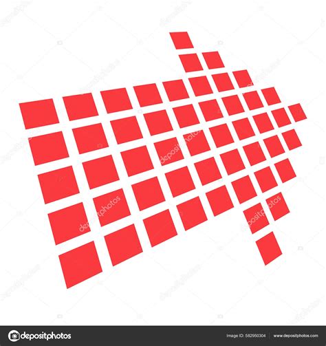 Perspective Arrow Pointer Icon Cursor Shape Element Stock Vector By