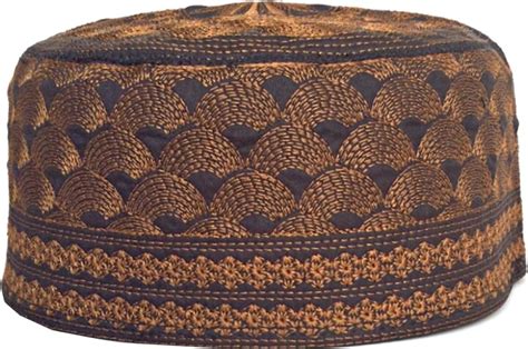 Kcaps Latest Brown Arabic Tribal Mens Koofi Prayer Topi Hand