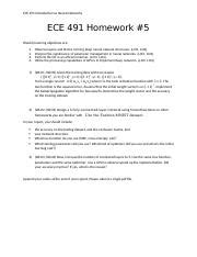 Understanding Neural Networks ECE 491 Homework Insights Course Hero
