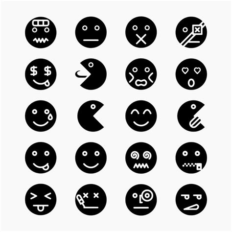 Design Illustration Set Solid Icon Emoji Good For User Interface Ui