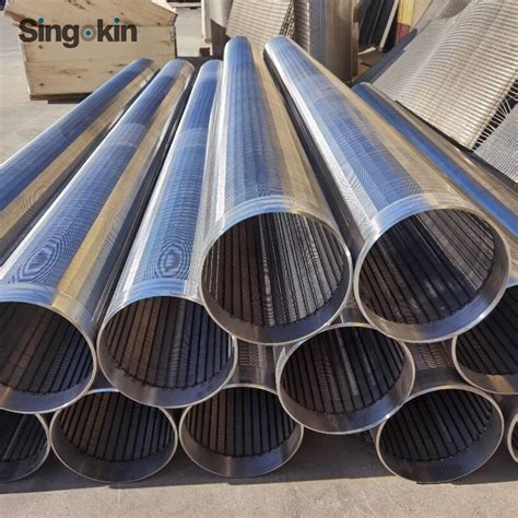 Continuous Slot 6 8 9 58 10 12 Wedge Wire Drilling Pipe Wrapped