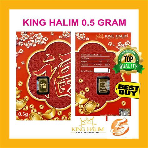 Jual Emas Logam Mulia King Halim 0 5 0 5 Gram Certieye Edisi FU Tuker