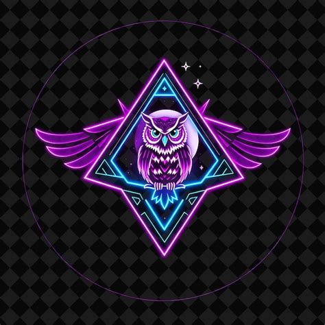 Flickering Neon Surrounding A Triangular Badge With Geometric Engravings Inside Is Decorated