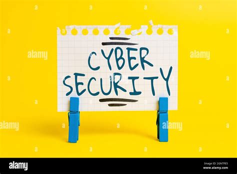 Text Sign Showing Cyber Security Word Written On Protect A Computer System Against Unauthorized