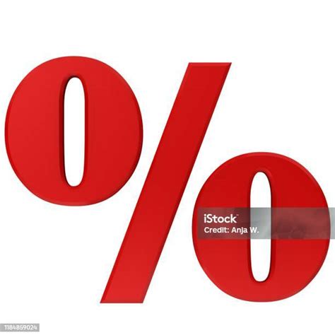 백분율 기호 이자율 빨간색 3d 렌더링 그래픽 일러스트 기호 기호 판매 아이콘 흰색 배경에 잘라 0명에 대한 스톡 사진 및 기타 이미지 Istock