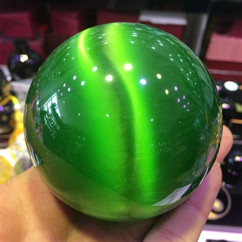 Green Cats Eye Crystal Ball Toshayshop